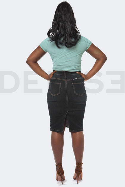Lady Boss Jupe Crayon - Noir – DENISE